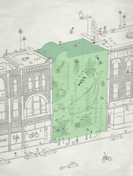 一起來欣賞 Brian Rea 將錯視藝術與插畫創作的完美結合！ | FLiPER - 生活藝文誌