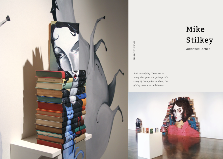 用畫筆賦予舊書新生命，在書脊上創作的藝術家 Mike Stilkey | FLiPER - 生活藝文誌
